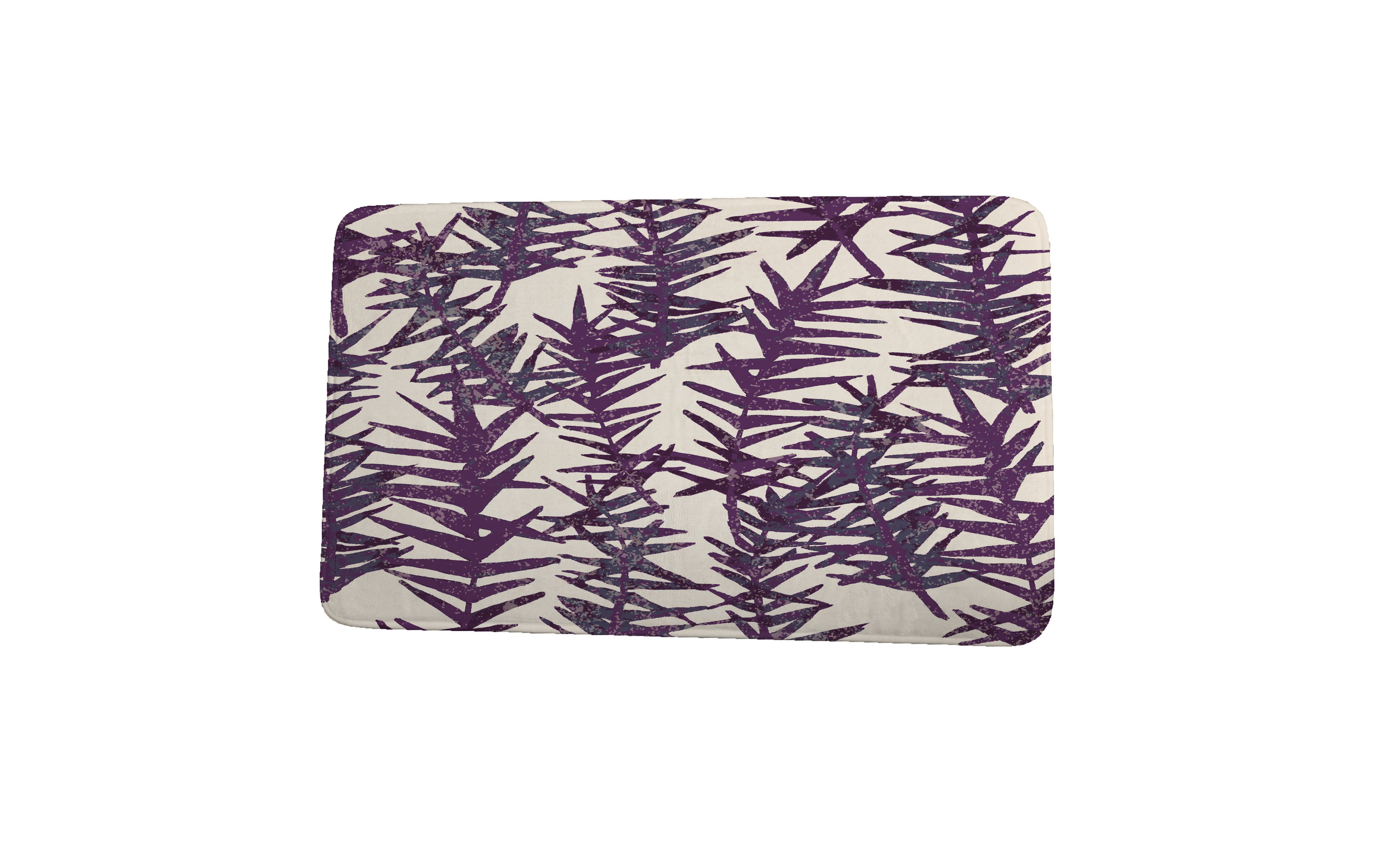 Cuban Flare Spikey Floral Print Bath Mat, 21"x34" - Contemporary - Bath ...
