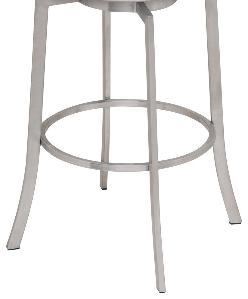 Viper White PU Upholstery Stool, Counter Height - Contemporary - Bar ...