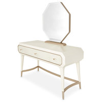 La Rachelle Vanity Set with Mirror & Chair - Medium Champagne ...