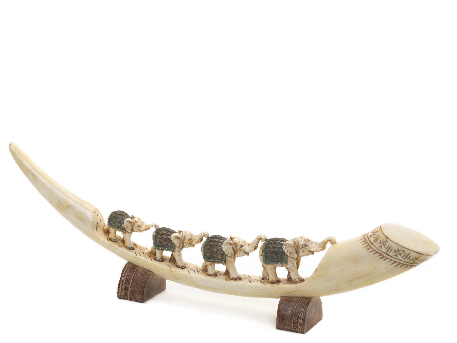 Green Elephant Tusk - Mediterranean - Decorative Objects And Figurines ...