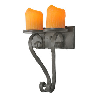 12 Wide Carpathian 2 Light Wall Sconce - Mediterranean - Wall Sconces ...