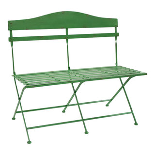 Slotted Bench 40.5"x37" Iron - Contemporary - Outdoor Benches - by ...