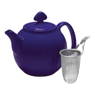 Chantal Indigo Blue Stoneware Tea for Four Teapot, 1.5 Quart ...
