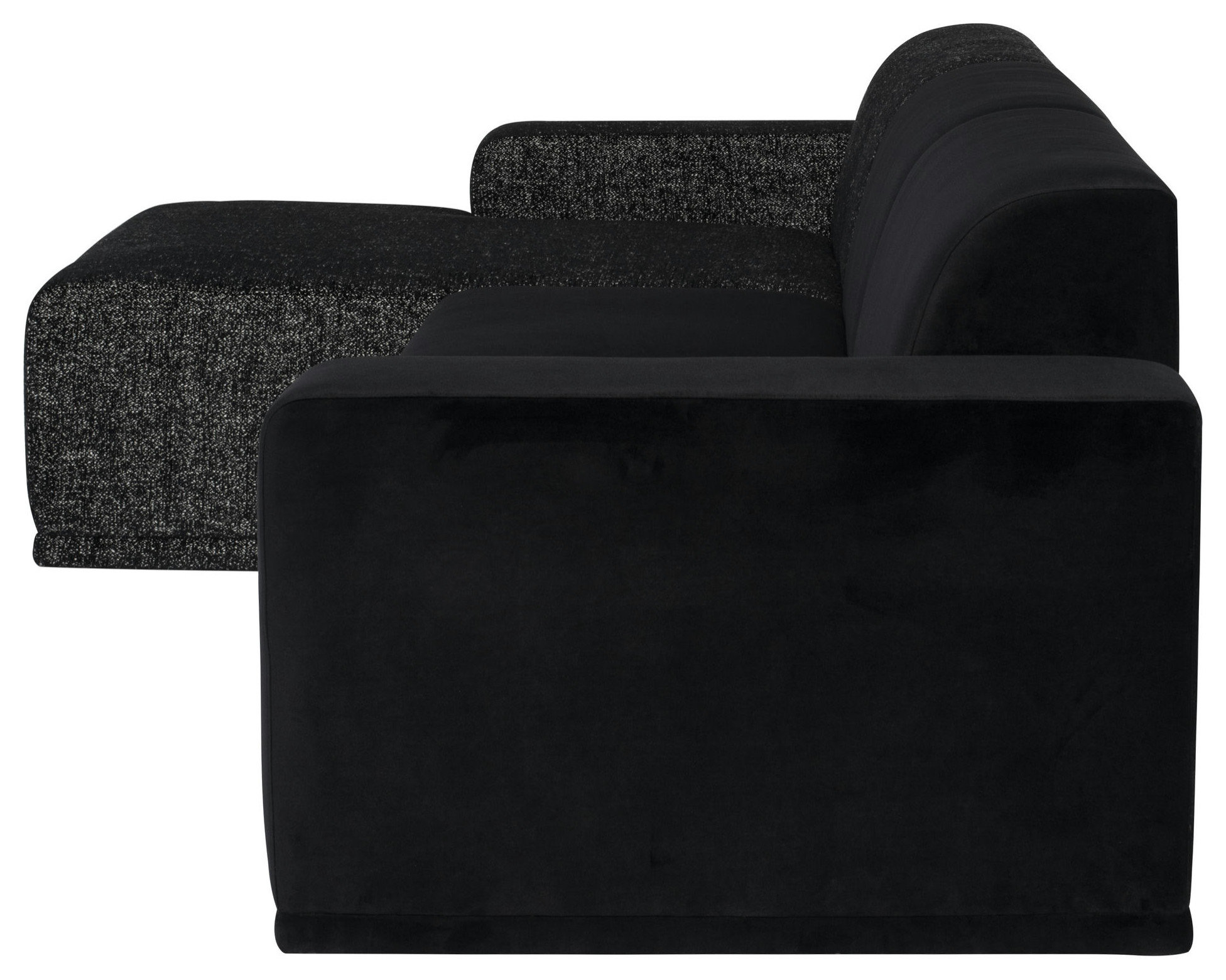 Leo Black Fabric Sectional Sofa, HGSC711 - Transitional - Sectional ...