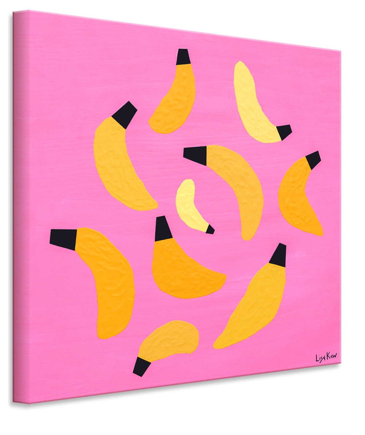Thats Just Bananas Wrapped Canvas Tropical Wall Art, 20"x20" - Tropical ...