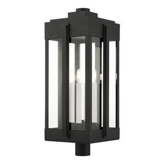 4 Light Outdoor Post Top Lantern in Art Deco Style - 12.63 Inches wide ...