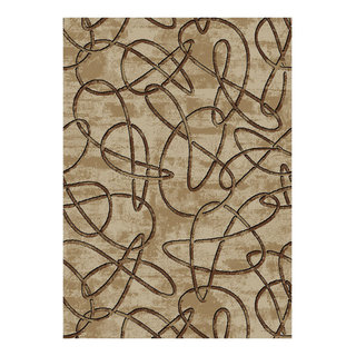 City Scribble Multi Contempoary Area Rug, 7'10"x9'10" - Contemporary ...