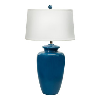 Fangio Lighting 30" Ceramic Table Lamp, Blueberry Finish - Contemporary ...