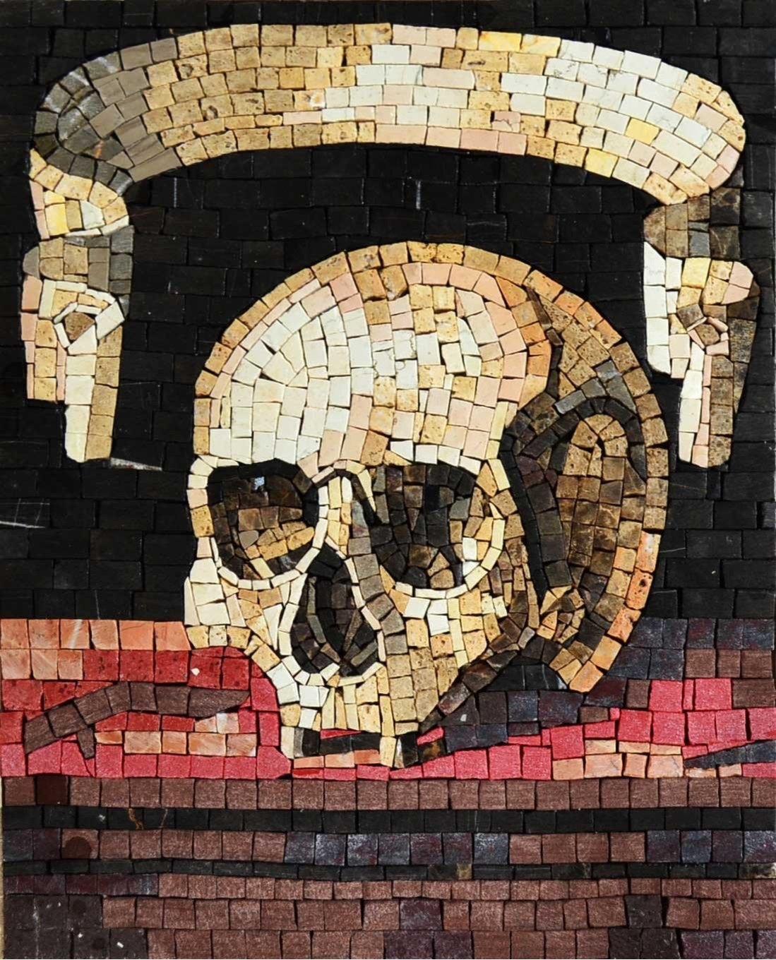 Gothic Skull Artwork Marble Mosaic Art, 17" x 21" - Contemporary - Tile ...