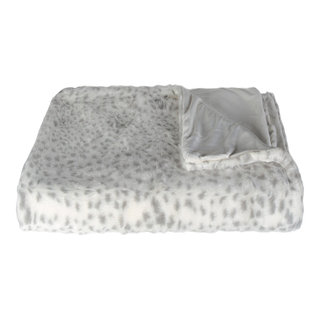 Faux Fur Throw 50"x60", Snow Leopard - Contemporary - Throws - by ...