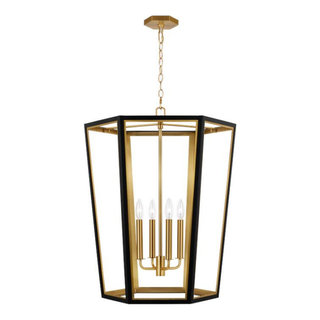 Generation Lighting, AC1094MBKBBS, Medium Lantern, Midnight Black ...