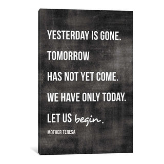 "Yesterday Is Gone, Mother Teresa" Canvas Print, 12"x8"x0.75 ...