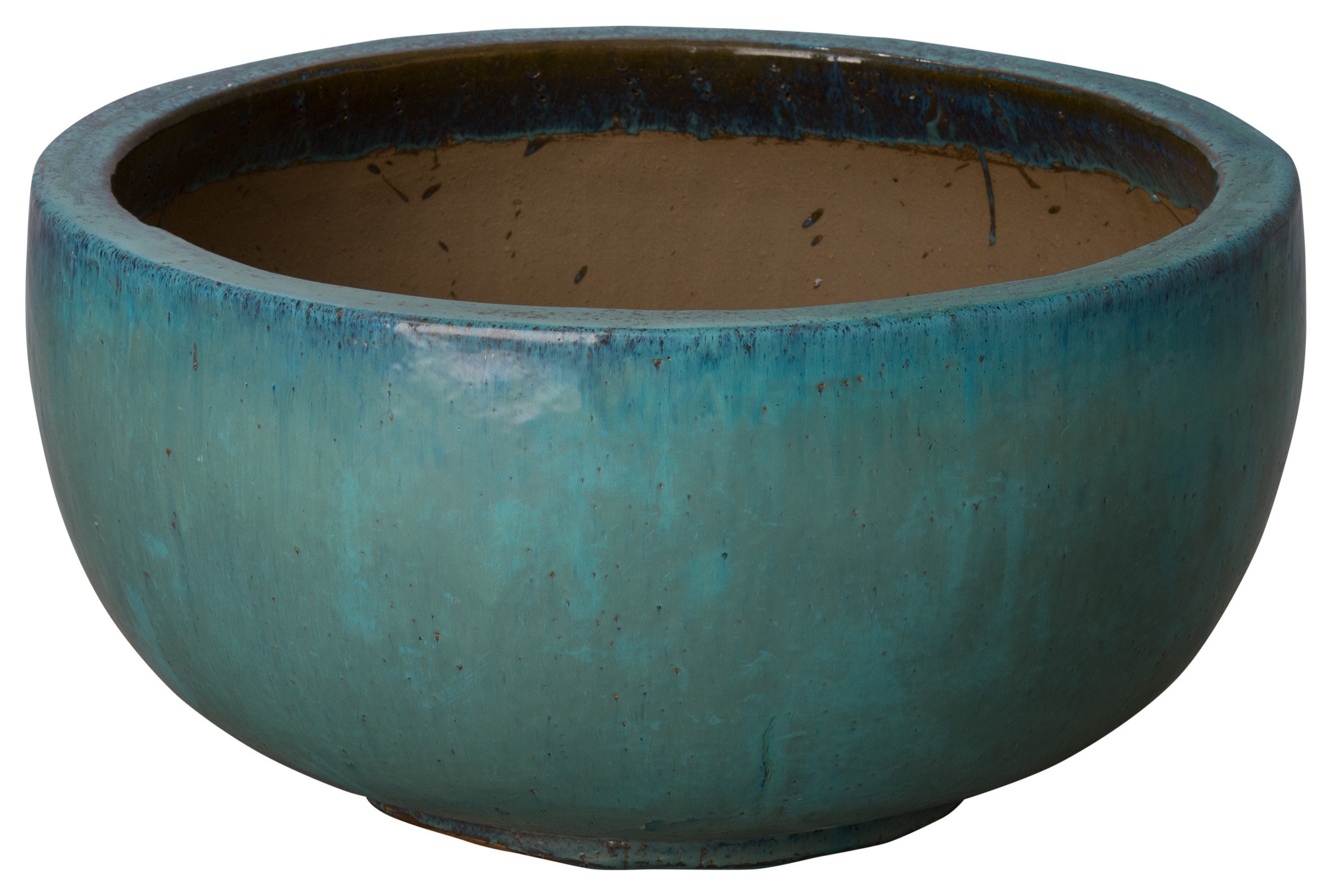 16" Shallow Planter - Contemporary - Outdoor Pots And Planters - by ...