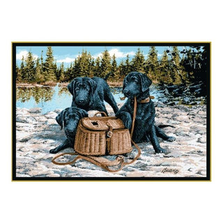 Gone Fishing Area Rug - Rustic - Area Rugs - by Wildlife Wonders | Houzz