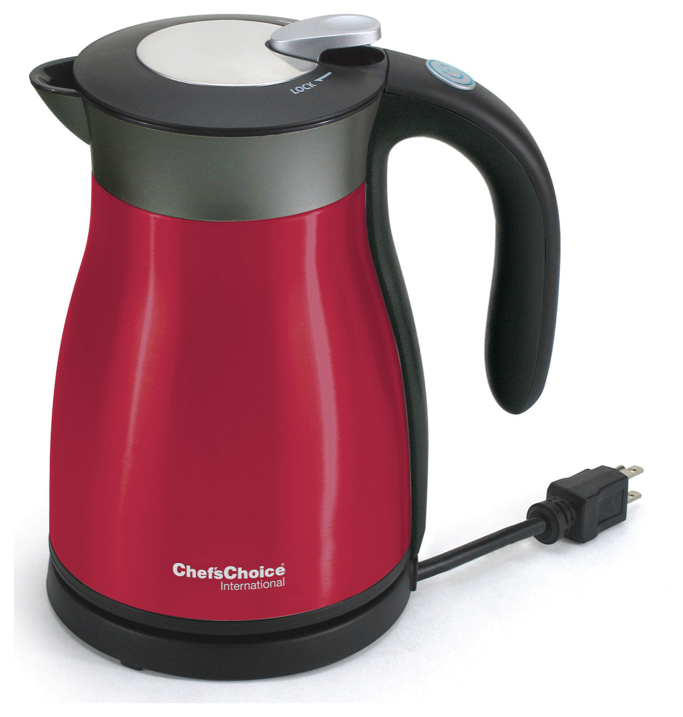 Chef's Choice International Red Stainless Steel 1.5 Liter Electric ...