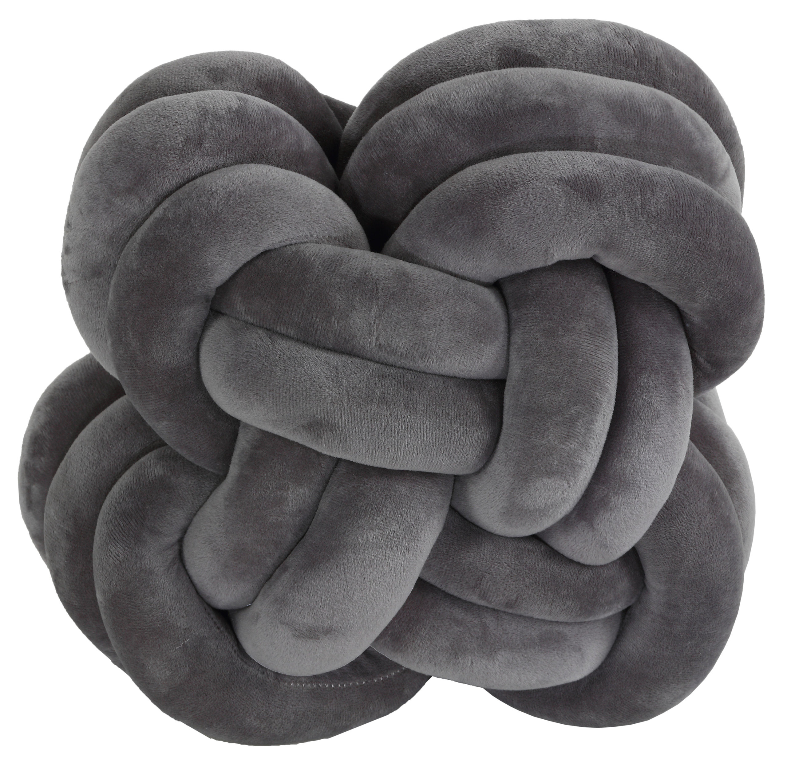 Cortesi Home Belle Knot Plush Throw Pillow, Grey - Contemporary ...