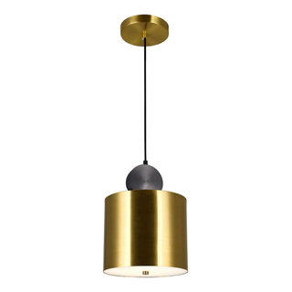 Saleen LED Mini Pendant with Brass+Black Finish, 12.000 - Contemporary ...