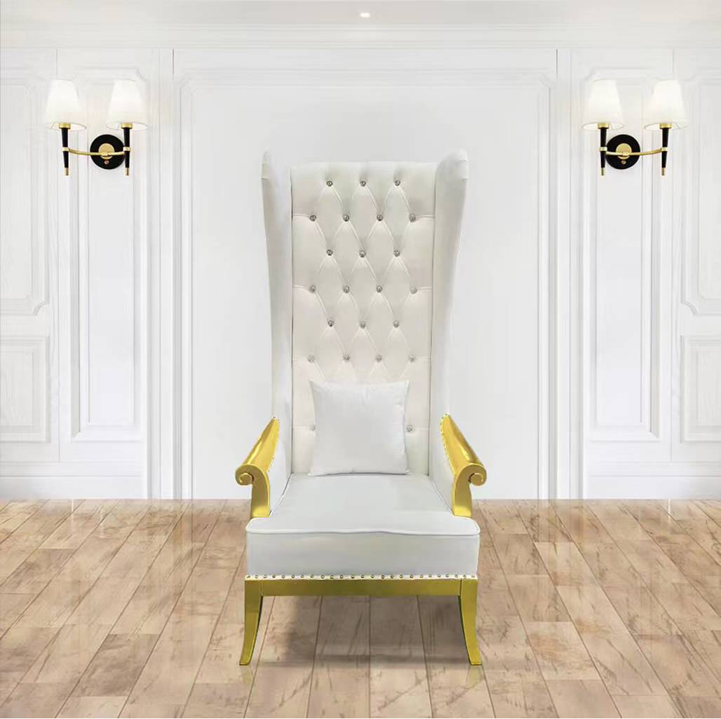 Infinity White Tufted Throne Chair - Contemporary - Armchairs And ...