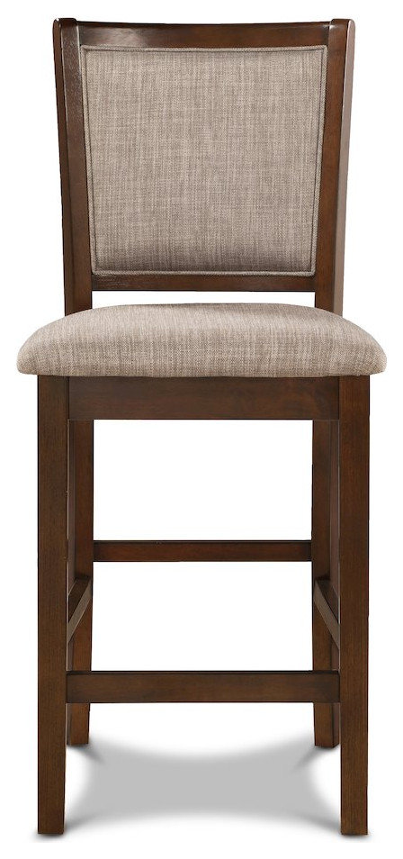 Amy Counter Chair (2/Ctn)-Cherry - Contemporary - Bar Stools And ...