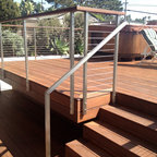 Invisible Wire Railing - Modern - Deck - Other - by San Diego Cable ...