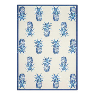 Waverly Sun & Shad "Pineapple Grove" Ivory Indoor/Outdoor Area Rug by ...