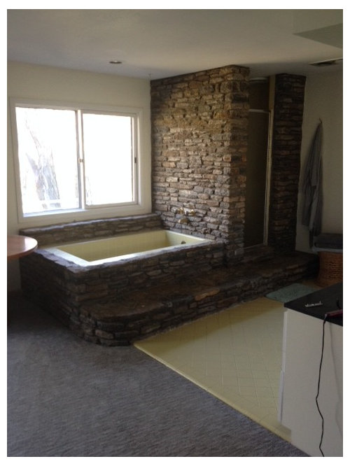 Master bath grotto, only Hugh Hefner would appreciate.