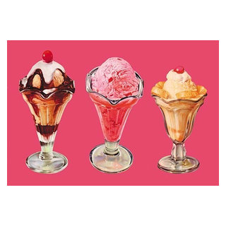 Three Sundaes, 20" x 30" - Prints And Posters - by Buyenlarge Inc. | Houzz