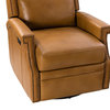 Genuine Leather Swivel Rocker Recliner - Transitional - Recliner Chairs ...