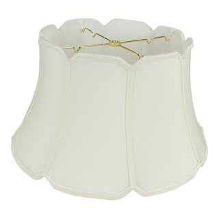 Shantung V Notch Floor Lamp Shade, Piping, 17 - Traditional - Lamp ...