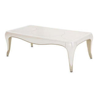 Michael Amini London Place Rectangular Cocktail Table - Creamy Pearl ...