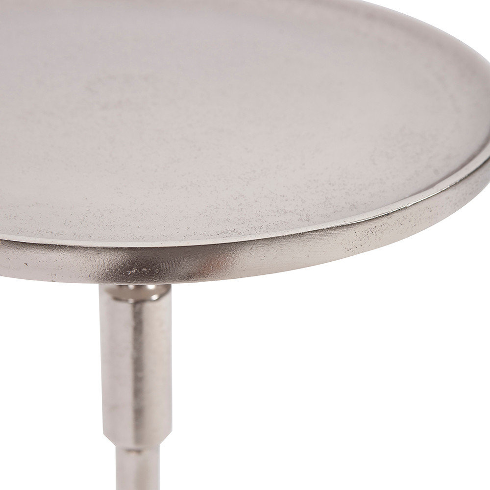 Candlestick Nickel Martini Table - Transitional - Side Tables And End ...