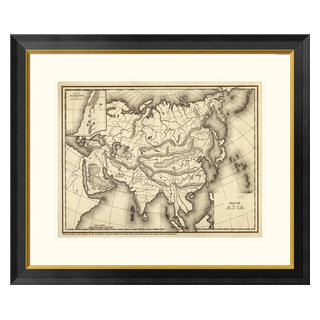 "Map of Asia, 1839" Framed Digital Print by Samuel Augustus Mitchell ...