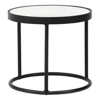 Blanco Marble, Small Table - Transitional - Side Tables And End Tables ...