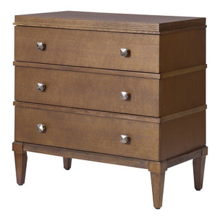 3-Drawer Transitional Style Nightstand - Transitional - Nightstands And ...