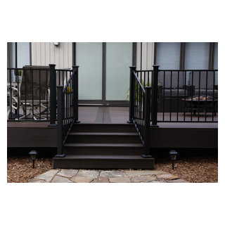 Calming Escape - Rustic Walnut Composite Decking and S110 Steel Railing ...