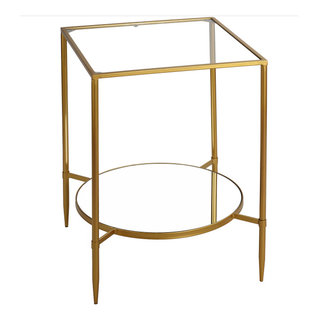 Bare Decor Apuan Accent Table, Black Metal and Marble, Round 15 ...
