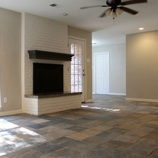 75 Beautiful Slate Floor Living Room Pictures & Ideas | Houzz