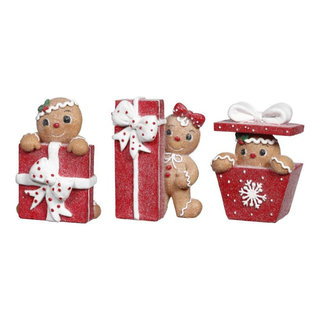 Mark Roberts 2021 Gingerbread with Presents 5", Assortment of 3 ...