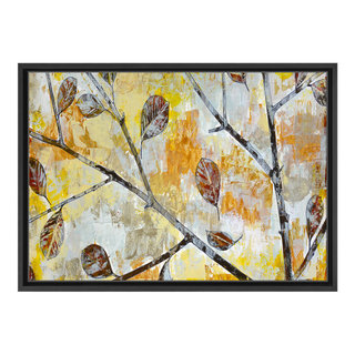 Wind Tossed Autumn Leaves Framed Canvas Wall Art by Norman Wyatt Jr ...