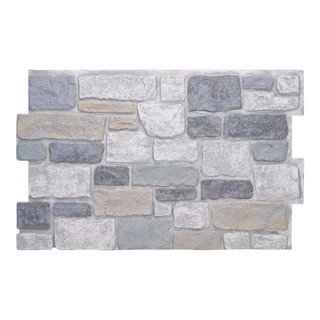 Fieldstone Faux Stone Wall Panel, 24"x48" Wall Panel - Rustic - Wall ...