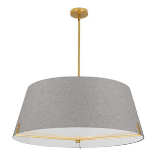 Preston 4 Light Pendant In Contemporary Style, 12.5"Hx33"W ...