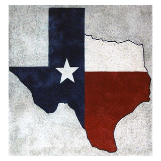 Texas Map Marble Mosaic Art, 32" x 32" - Contemporary - Tile Murals ...