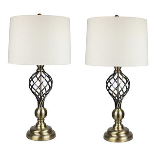 29.25" Antique Soft Brass Lamp - Traditional - Lamp Sets - by Grandview ...