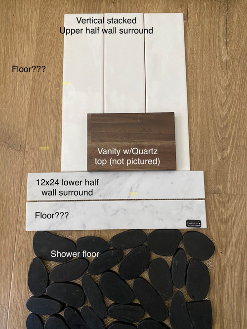 Bathroom tile decision: Half Marble/Half Subway? | Houzz Forum