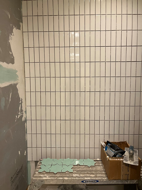 UPDATE :) Keep this shower tile as stacked vertical?