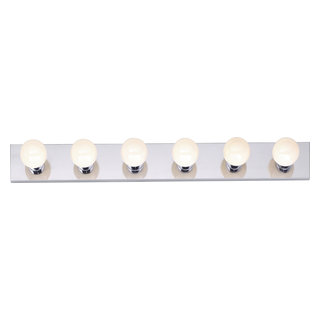 6 Light 36" Vanity Strip in Polished Chrome - Contemporary - Bathroom ...