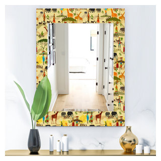 Designart Ethnic African Texture Bohemian And Eclectic Frameless Vanity ...