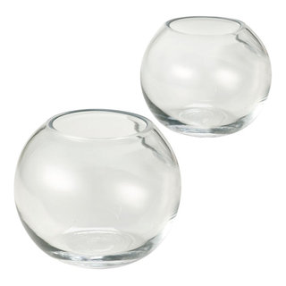 Serene Spaces Living Round Glass Fishbowl - Contemporary - Decorative ...