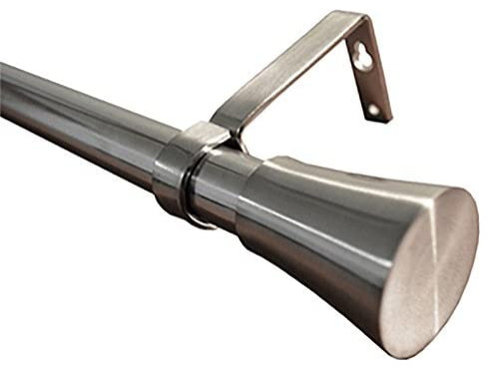 Green Room 1" Stainless Steel Flare Rod Set In/Outdoor 84"x150" Brushed ...
