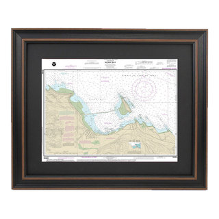 Poster Size Framed Nautical Chart, Neah Bay - Traditional - Prints And ...